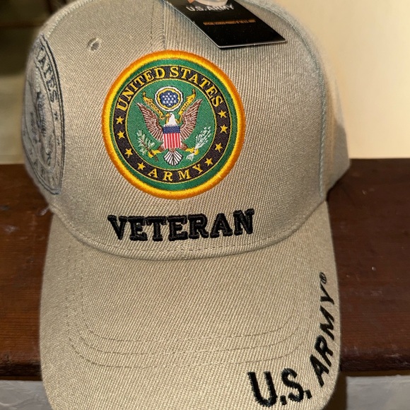 Accessories | Us Army Veteran Tan Cap | Poshmark